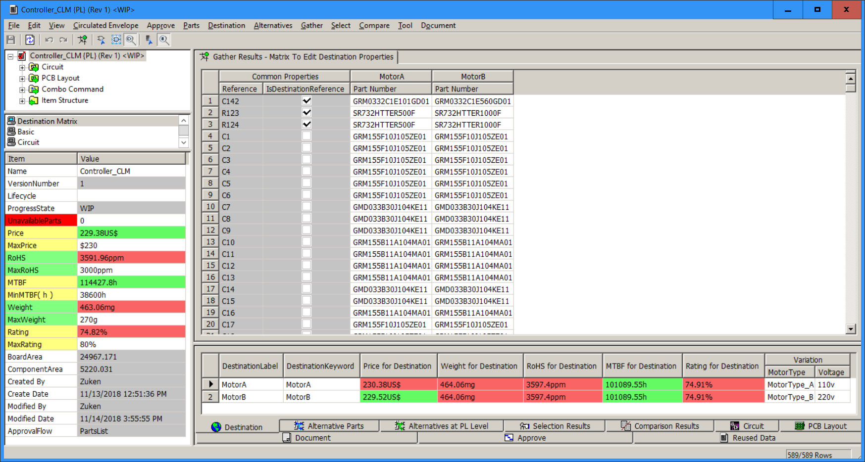 Tech Tip Component Lists With Destination Matrix Zuken En